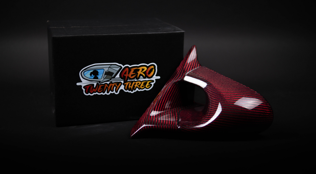 Power Aero Mirrors - Red Twill Weave Carbon Fibre – Aero Twenty Three